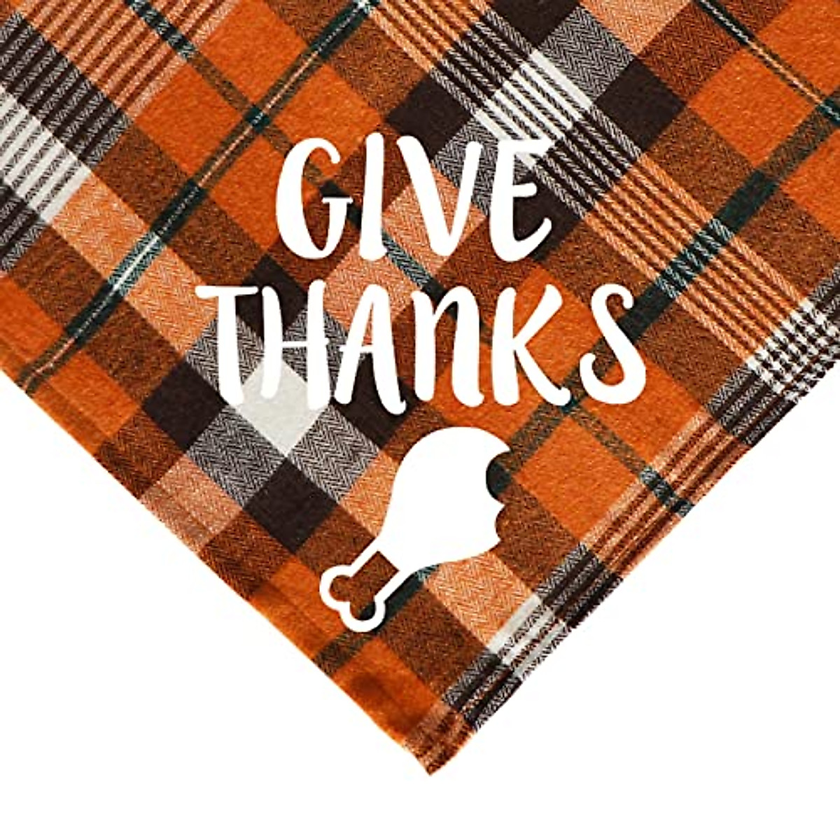JOTFA Thanksgiving Day Dog Bandanas, Holiday Fall Plaid Dog Puppy Bandana Scarf Costume for Small Medium Large Dogs Pets