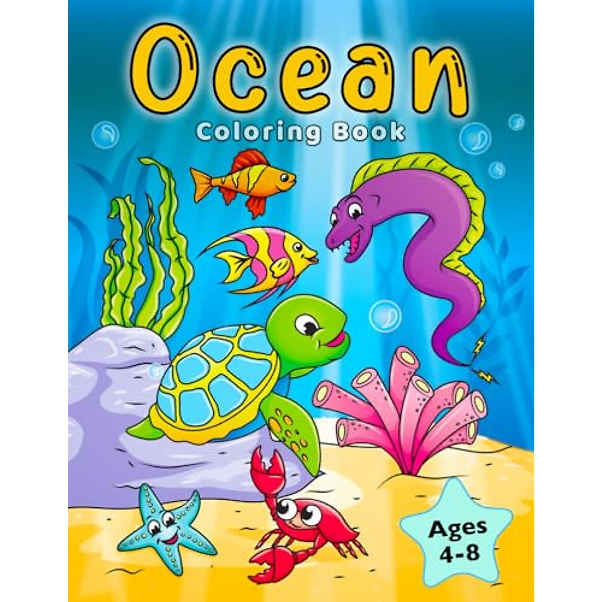 Ocean Coloring Book for Kids Ages 4-8