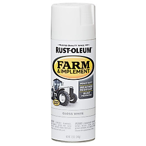 Rust-Oleum 280132 Farm & Implement Spray Paint, 12 oz, Gloss White