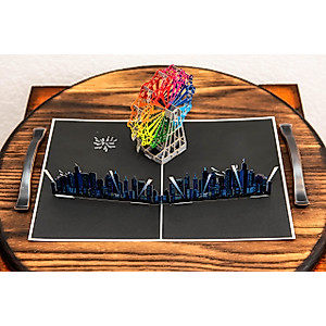 Kiripop Ferris Wheel Love Pop Up 3D Greeting Card - Handcrafted 6x8 Inch - Ideal for Mother's Day, Father's Day, Birthdays, Anniversaries, Graduations, and All Occasions