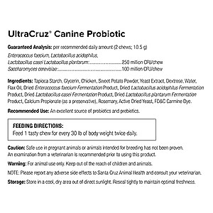 UltraCruz Canine Probiotic Supplement for Dogs, 120 Tasty Chews