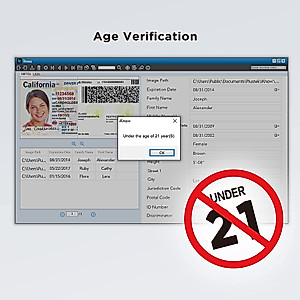 Plustek D600plus + ID Recognition Software - Duplex Card Scanner Reads US & Canadian Driver’s License/ID Card Automatically in 2.7 Seconds. Auto-populated into Data Fields and archived. Windows only