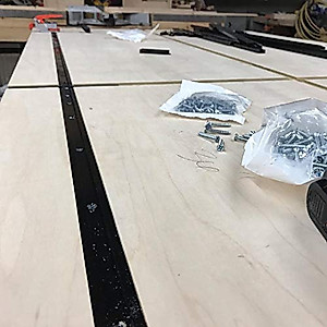 CLEAR STYLE T Track 4x48 Inch for Woodworking 2022 Double-Cut Jig Profile Universal T-Tracks with Predrilled Mounting Holes (48 Inch 4 Pack)