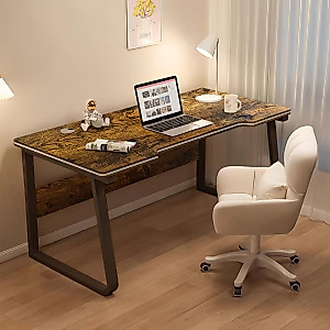 WXJHL Gaming Desk Computer Writing Table Student Art Modren Simple Style PC Wood Suitable for Home, Office.