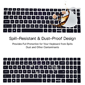 Keyboard Cover for 2022 2021 Dell Inspiron 15 5510 5515 5518 7510 3510 3511 3515 3525 3520 3530 3535, Dell Vostro 15 5000 3510 5510 5515, Dell Latitude 3520 Laptop Keyboard Cover Skin, Clear