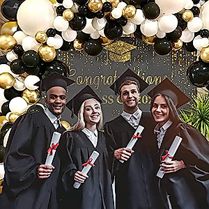 VIVID TREE Black and White Gold Balloons Arch Garland Kit,Party Birthday Balloons Decoration Set for Bridal,Baby Shower, Wedding, Birthday, Graduation, Anniversary Party