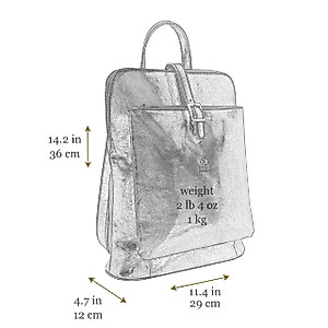 Time Resistance Leather Backpack - Convertible to Shoulder Bag - Full Grain Real Leather Travel Rucksack for Women (Green)