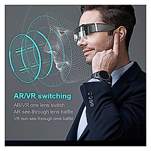 HEBBES Smart 3D Glasses AR/VR HMD Cinema-Level OLED Micro Display 200-inch Big Sceen Good Sound 2D/3D Switching Video Eyeglasses