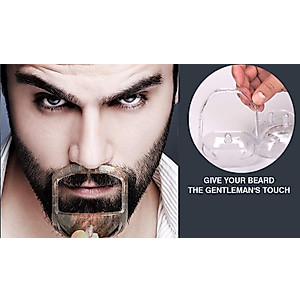 RIMOL Beard Shaper Goatee Mustache Grooming Tool Face Hair Styling Template for Man - Transparent - 5 PCS/Set (Transparent)