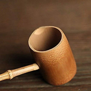Backbayia 2 Pieces Japanese Bamboo Water Ladle Scoop for Tea Ceremony, Garden, Sauna