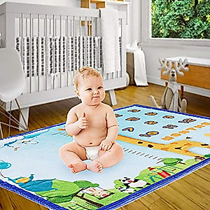 Baby Monthly Milestone Blanket - Large 60"x40" Memory Blanket w/Growth Tracker, Soft Fleece First Year for Girl, Boy, Monthly Nursery Swaddling Blankets for Newborn Beautiful Shower Gift