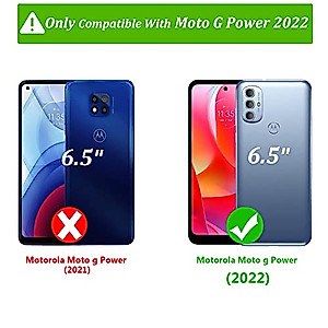 Designed for Moto G Power 2022 Case Wallet,Women Flip Cover with Butterfly Embossed PU Leather Kickstand Credit Card Holder Slots Magnetic Wrist Strap Purse for Motorola Moto G Power (Purple)