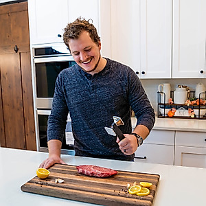 Spring Chef Meat Tenderizer Mallet, Chicken Pounder, Heavy Duty Kitchen Hammer Tool for Food - Beef and Steak Flattener - Solid Construction Beater, Dual Sided Smasher with Soft Grip Handle, Black