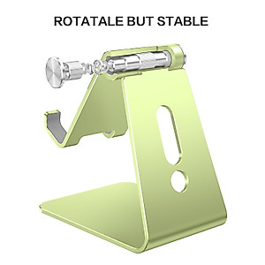 OMOTON Adjustable Cell Phone Stand, C2 Aluminum Desktop Phone Holder Dock Compatible with iPhone 15 14 13 Xs XR 8 Plus 7 6, Samsung Galaxy, Google Pixel, Android Phones