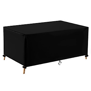 Patio Furniture Covers, Outdoor Table Covers Waterproof Rectangle, 600D Outdoor Furniture Covers, Wind Dust Proof Anti-UV Durable Patio Sectional Couch Cover 104"L x 88"W x 34"H / 260x220x85cm
