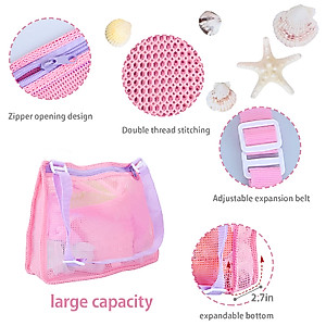 Tagitary Beach Sand Toys Set for Kids 3-10 with Bucket Watering Can Shovel Rake Sand Molds Beach Shell Bag