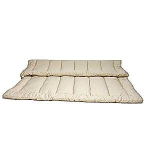 Sleep & Beyond 76 by 80-Inch Organic Merino Wool Mattress Topper, King, Ivory