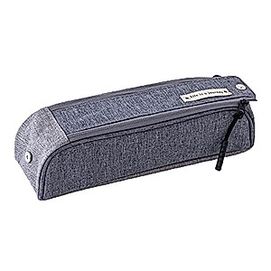HEMAR Standing Pencil Case Pencil Pouch Bag,Simple Stationery Bag Holder for School and Office (Grey, 8.7 inch) HEM01-FBA-A1803701-22X1GY