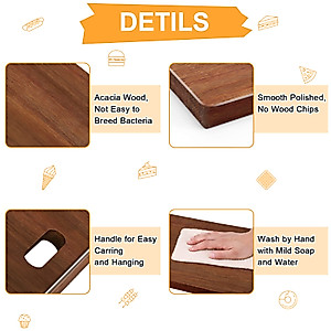 36" Acacia Wooden Charcuterie Boards with Handles, Extra Long Cheese Serving Board for Appetizers Food, Cutting Board Bread Meat Display Kitchen Decor