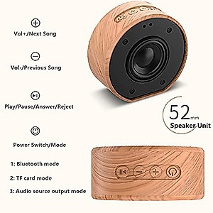 ZH&GE Kpop BTS Merchandise Portable Wood Bluetooth Speaker for Army Gifts, White, 3.2x3.1x1.3 inches