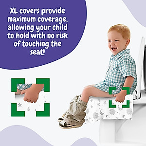 Eli with Love 20 Pack Extra Large Disposable Toilet Seat Cover (Boho) – Toddler Toilet Covers for Full Coverage On Toilet or Potty – Ideal Travel Toilet Seat Covers for Kids and Adults