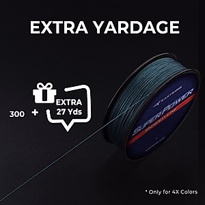 KastKing Superpower Braided Fishing Line,Low-Vis Gray,40 LB,327 Yds