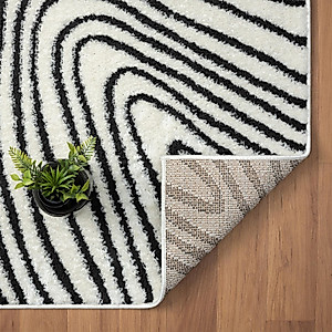 LUXE WEAVERS Geometric Swirl Anthracite 5x7 Area Rug