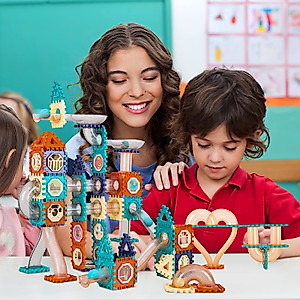 Moonsteps STEM Building Blocks Set for Kid, 156pcs Snap Tiles Building Toys for Kids Ages 4-8, Early Educational Building Kit for Girls & Boys, Christmas Birthday Gift for Toddler/Boy/Girl