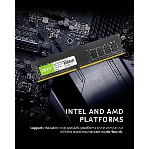 Acer UD100 16GB Single RAM 2666 MHz DDR4 CL19 1.2V Desktop Computer Memory - BL.9BWWA.226