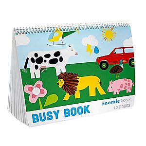 Made in USA - Busy Book for Toddler Toys - Preschool Learning Tools - Kids Books with Toddler Learning Activities - Busy Board for Toddlers - Activities for Kids (10 Pages)