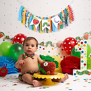 Caterpillar High Chair Banner,Very Hungry Caterpillar 1st Birthday High Chair Banner,Caterpillar Highchair Banner Photo Backdrop,Fruit Boy Girl First Birthday,Baby 1st Birthday Party Decorations