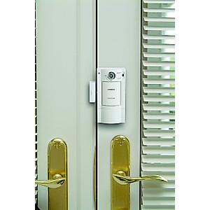 Xodus Innovations HS4313B Battery Powered Wireless Home Security Door Alarm with Key Entry, White