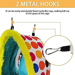 DONGKER Winter Warm Bird Nest House, Bird Parrot Hammock Nest Plush Guinea Pig Hammock Tent Bed for Hamster Parrot Macaw Budgies Cockatiels