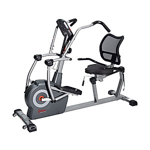 Sunny Health & Fitness Elite Recumbent Cross Trainer & Elliptical Machine with 12-Level Magnetic Resistance, Easy Adjust Seat & Exclusive SunnyFit® App Enhanced Bluetooth Connectivity - SF-RBE420049