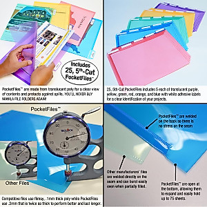 Ultimate Office StationMate StepUp File Desktop Organizer with PocketFiles (Includes 25, 5th-Cut PocketFiles)