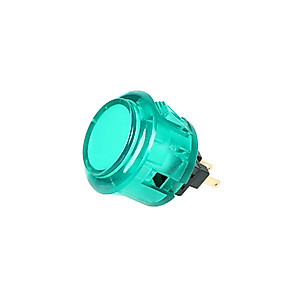 Fosiya 12 Piece Clear Transparent Arcade Push Buttons 30mm Replace for Sanwa Buttons Arcade Joystick Games Console Parts