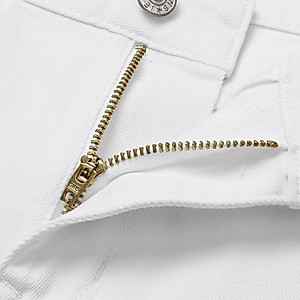 CHICZONE Jean Shorts Womens High Waisted Plus Size Frayed Destroy Stretch Ripped Denim Shorts White XXL