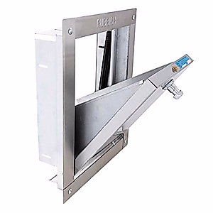 Oswald Supply Midland Style Stainless Steel Trash Chute Door - Bottom Hinged, 12"(W) X 15"(H), Self Closing, Fire Rated & UL Approved