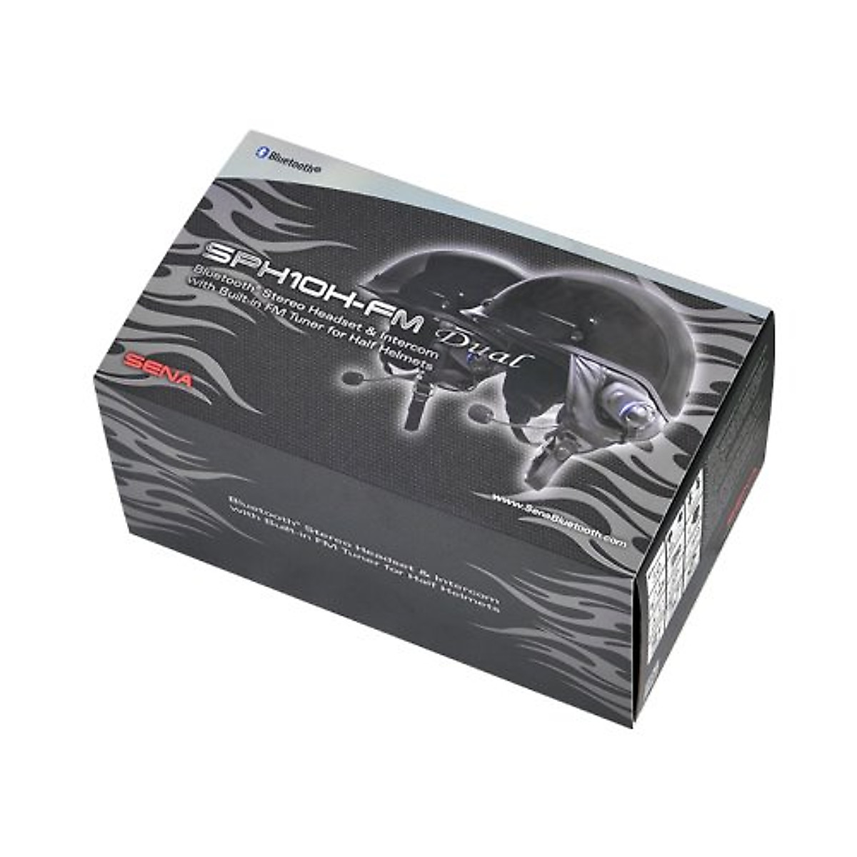 Sena SPH10HD-FM-01 Half-face Motorcycle Bluetooth Headset and Intercom with Built-in FM Tuner (Dual Pack)