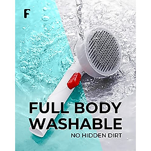 FURBULOUS cat Grooming Slicker Brush for Kitten Rabbit Massage Removes Mats, Tangles and Loose Fur. Cat Brush for Long or Short Haired Cats, Cat Brushes for Indoor Cats