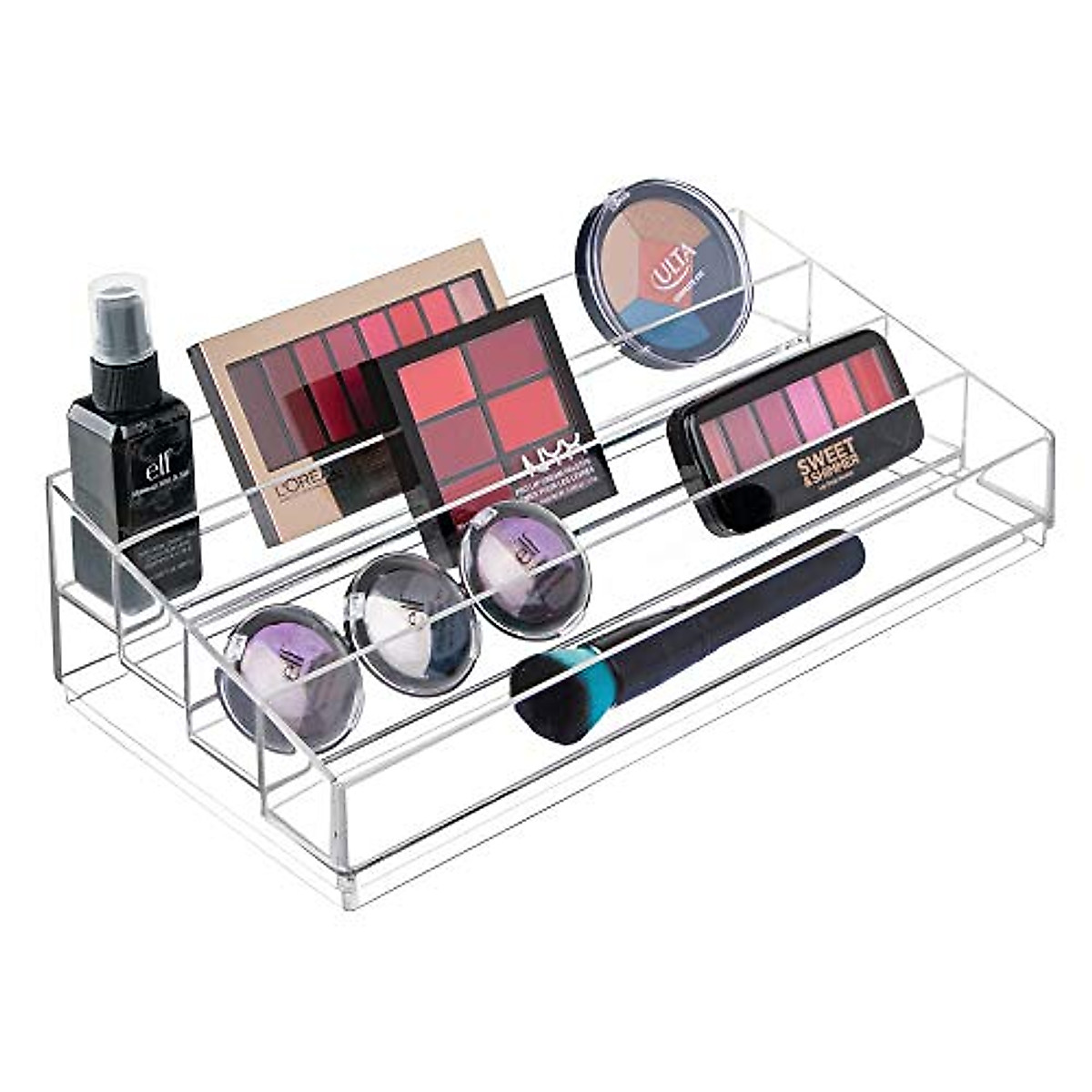 iDesign Tiered Cosmetics & Nail Polish Organizer, The Clarity Collection – 12.75 IN X 6.5IN X 3.75 IN, Clear