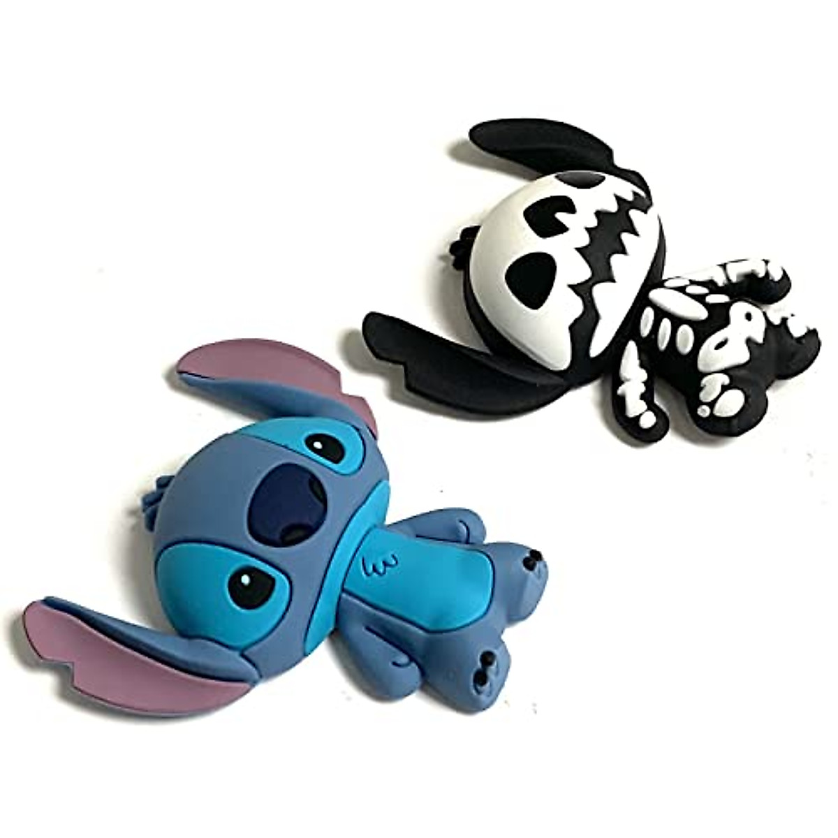 Monogram Disney Lilo and Stitch 3D Foam Magnet Set - Stitch & Stitch Skeleton Magnets - Magnet for Refrigerators and Lockers
