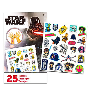 Star Wars Temporary Tattoos Ultimate Party Favors Set ~ Bundle Includes Over 100 Star Wars Tattoos From Episodes 1-9 (Star Wars Parts Supplies)