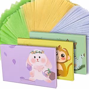 300 Sheets Blotting Paper, HNYYZL Oil Absorbing Sheets for Oily Skin, Oil Control for Face, Makeup Blotting Paper, Natural Oil Absorbing Facial Blotting Sheets for Oily Skin Care (Pack of 3)