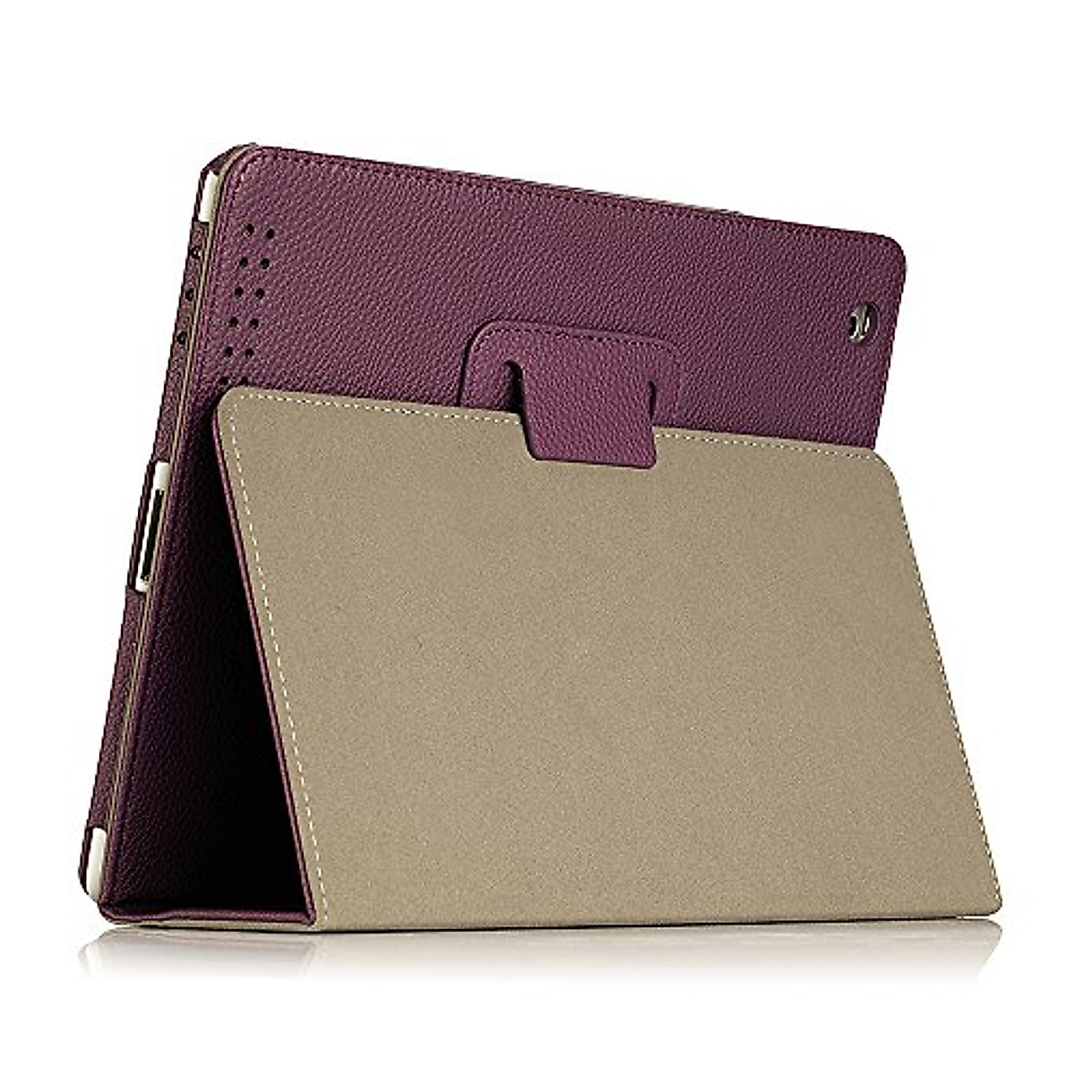 RUBAN Folio Case for iPad 4th Generation/iPad 3rd Gen (2012 Model), iPad 2 (2011 Model) 9.7 inch Tablet - [Corner Protection] Slim Fit Smart Stand Protective Cover Auto Sleep/Wake, Purple