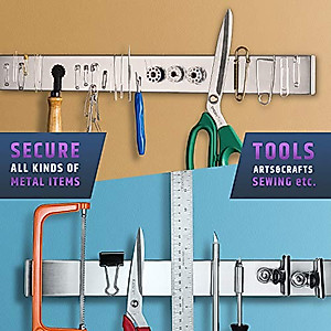 24 Inch Heavy-Duty Magnetic Knife Holder for Wall (Large Size) - Premium Stainless Steel Magnetic Knife Strip - Professional Space-Saving Knife Bar With Powerful Magnetic Pull Force (Upgraded Version)