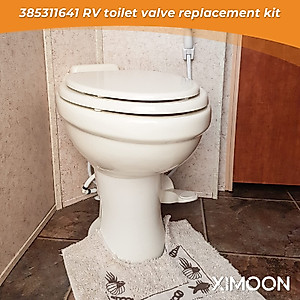 Ximoon 385311641 RV Toilet Valve Replacement Kit for Dometic 300 310 320 Toilets & Sealand Marine Toilet - White
