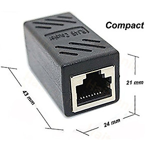 Haitronic 2 Pack RJ45 Coupler ethernet Cable Coupler LAN Connector Inline Cat7/Cat6/Cat5e Ethernet Cable Extender Adapter Female to Female