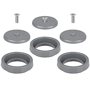KANONEY 3 Pack Pre-Rinse Spray Valve Repair Kit for Most Commercial Kitchen Sink Faucet Dish Sprayer 1.42 GPM Spray Face Bumper and Screw Repair Part, Grey