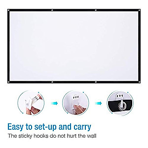 VIBY Portable Foldable Projector Screen 16:9 Outdoor Home Cinema Theater 3D Movie 60/72/84/100/120/150 Inch Projection Screens (Size : 84 inch)